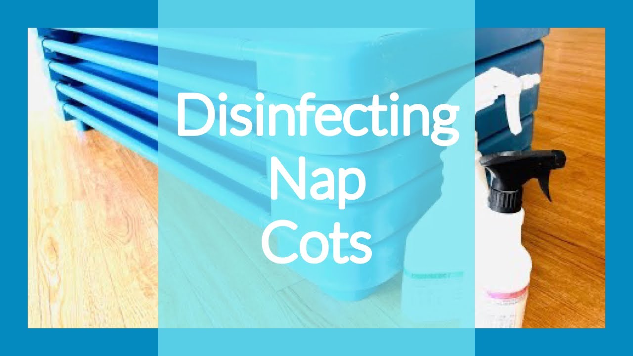 How to sanitize nap cots for daycare - YouTube
