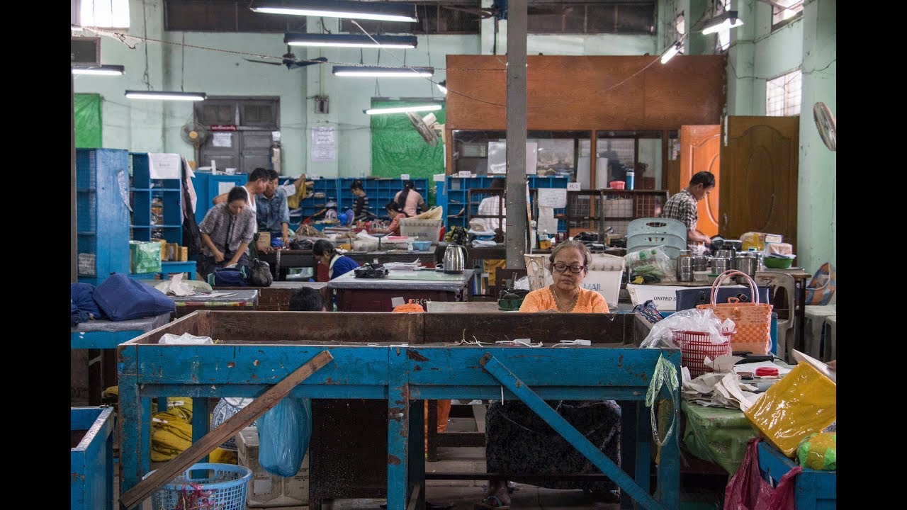 Behind the scenes at Myanmar Post - YouTube