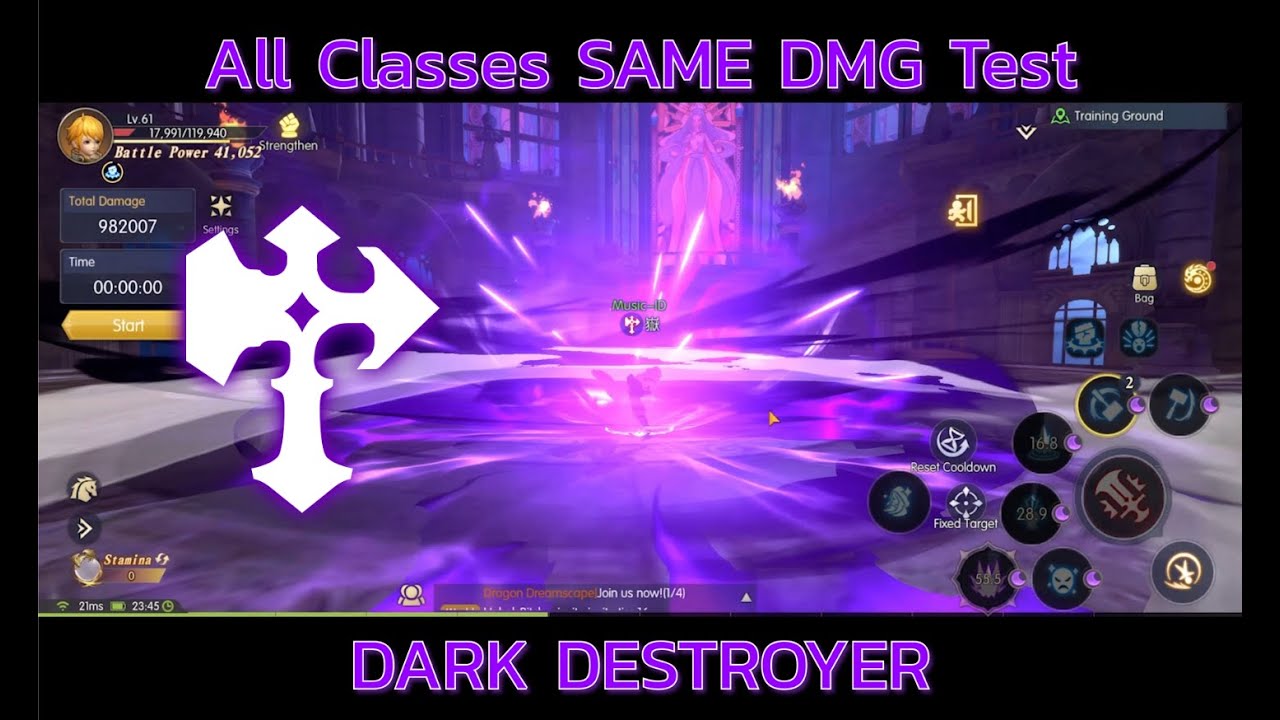 Dark Destroyer - All Classes SAME DMG Dps Test in 1 min | Dragon Nest 2 ...