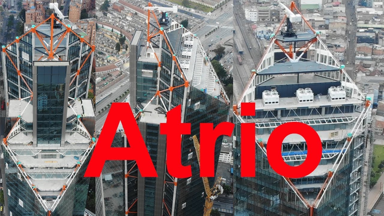 Atrio Towers Bogotá Skyscraper progress December 23, 2018 Drone - YouTube