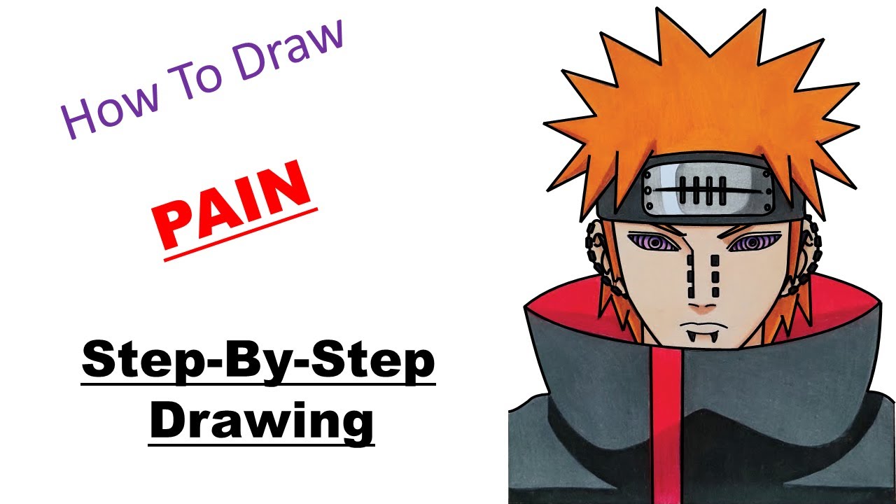 How to draw Pain from Naruto /Easy Drawing /Step-By-Step Drawing - YouTube