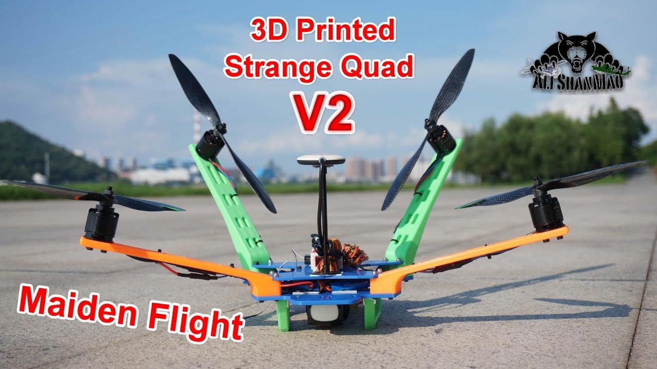 DIY Home Made FPV Drone Strange Drones 3D Printed Cruiser Quadcopter V2 ...