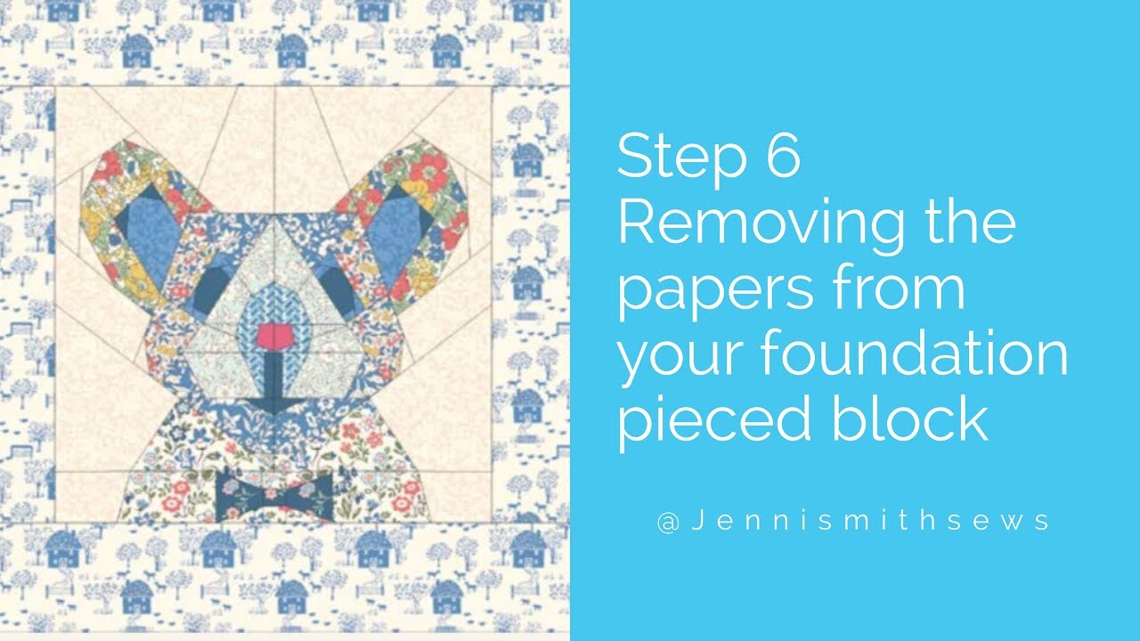 Step 6 Removing the papers from your foundation pieced block - YouTube