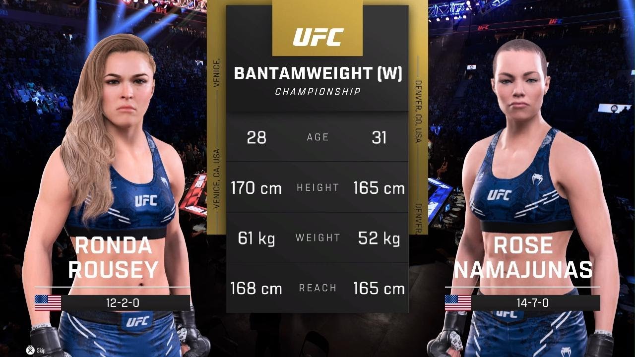 UFC 5 AI vs AI: Ronda Rousey vs Rose Namajunas - Battle of the Women’s ...