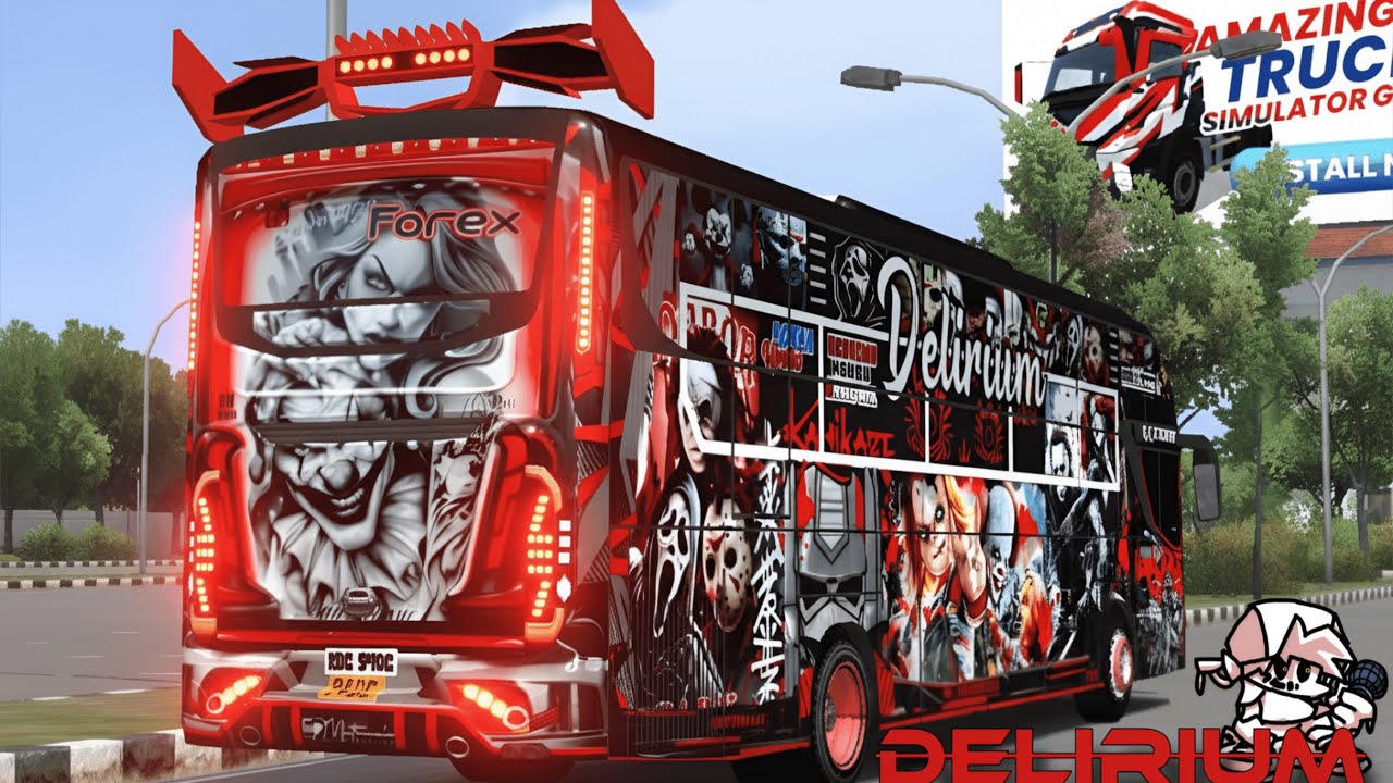 DELIRIUM BUSSID SKIN - YouTube