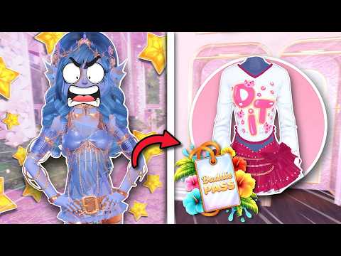 ONLY Using *BADDIE PASS* Items In Dress To Impress!! (Roblox)