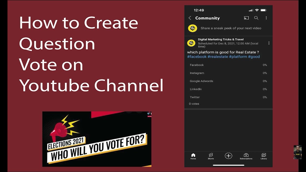 How to Create Poll YouTube 2021 | Create question post in YouTube - YouTube