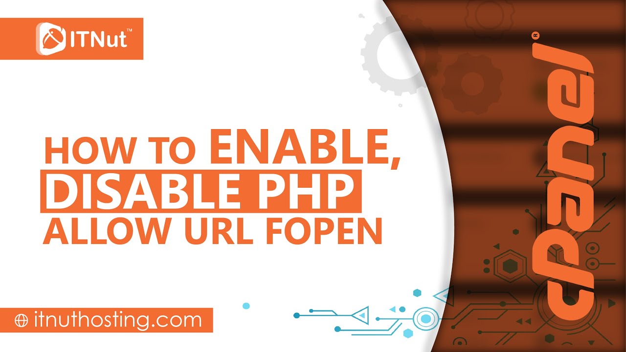 How To Enable Disable Php Allow Url Fopen It Nut Hosting Youtube