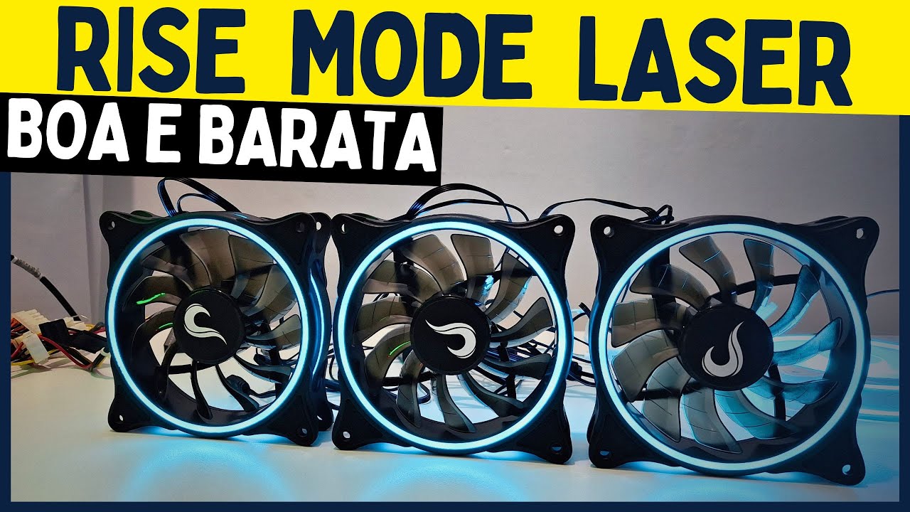 Kit Ventoinhas Rise Mode Laser - Fan Cooler RGB 120mm - YouTube