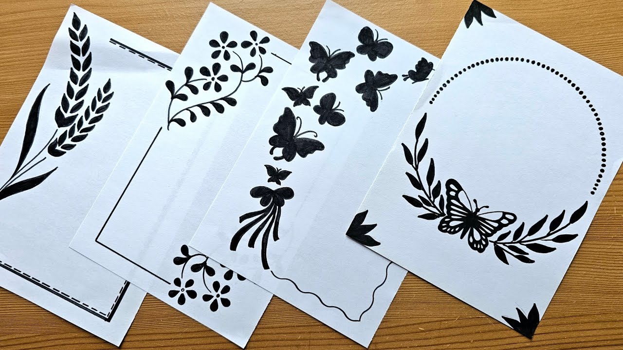 Black Border Designs || Front Page Designs for Project, Assignment ...