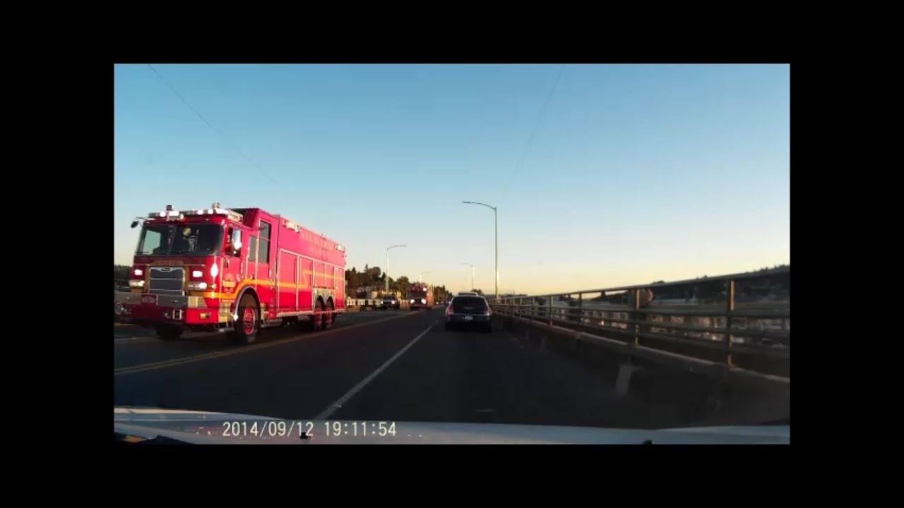 Seattle Fire Rescue 1 and Ladder 7 responding - YouTube