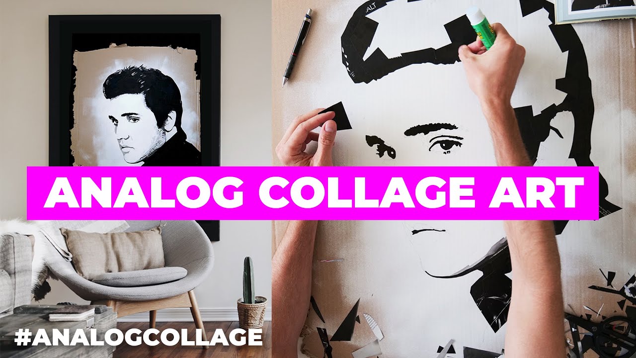 Analog Collage Art Detailed Process - YouTube