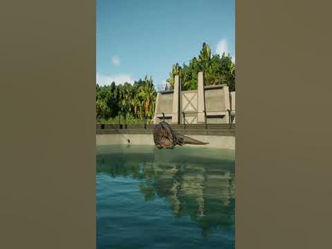 THIS HAPPENDS IF YOU PUT INDOMINUS REX IN MOSASAURUS LAGOON - Jurassic World Evolution 2 #Shorts ...