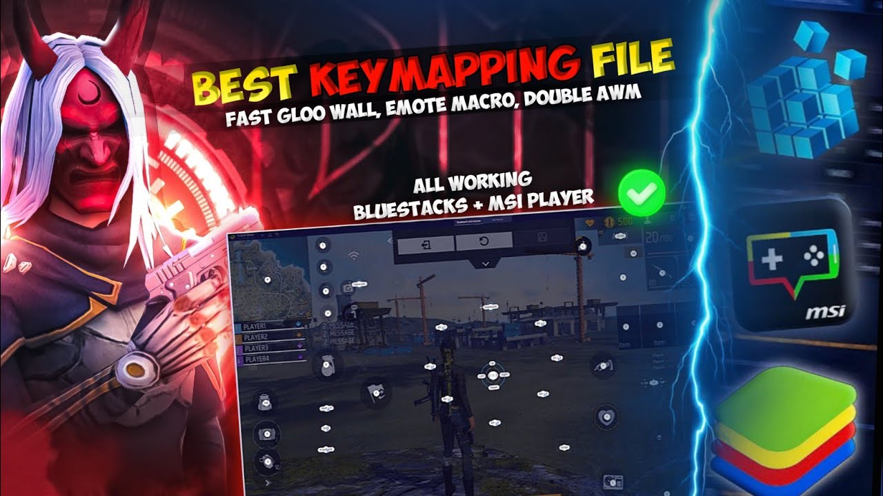 Best Keymapping for free fire PC 🎯 | Bluestacks 5 Easy Custom HUD For ...