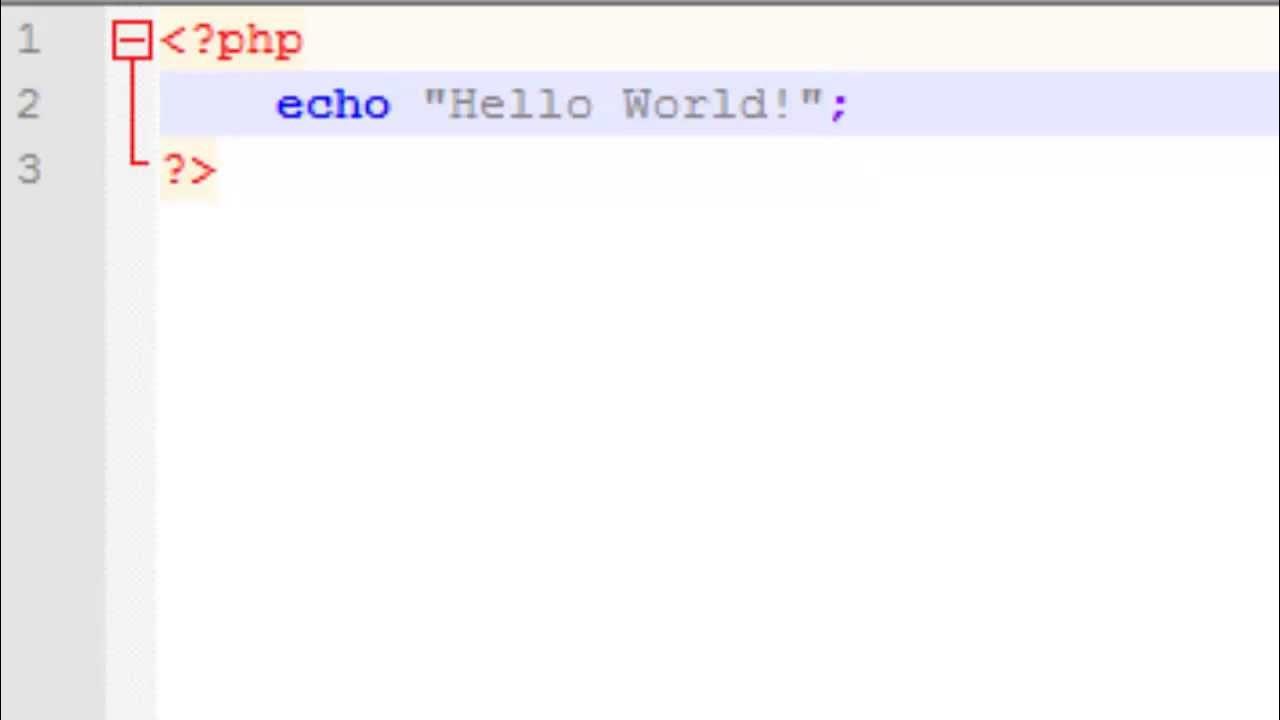 PHP Programming - Simple "Hello World" Script Using Echo Command - YouTube