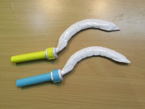 How to Make a Paper Scythe Sickle Fork - Easy Tutorials - YouTube