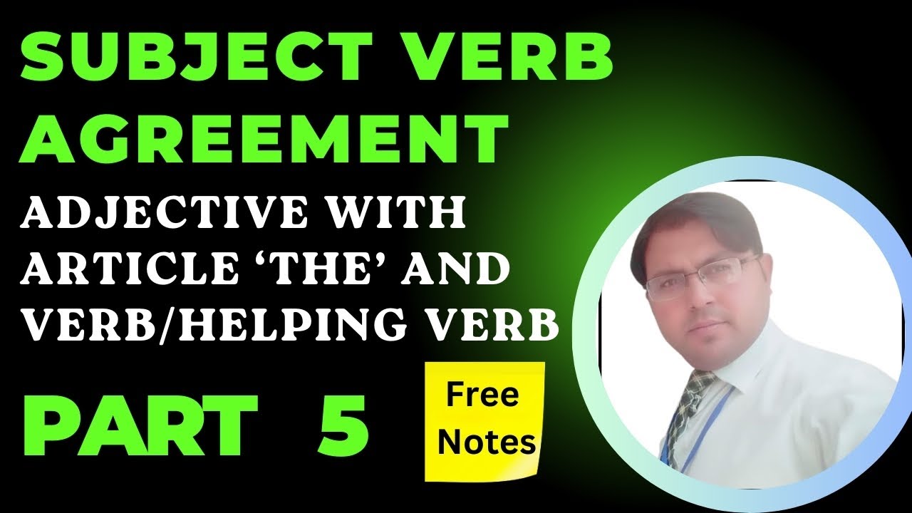 Subject verb agreement | Adjective with the article Part 5 | MDCAT ...