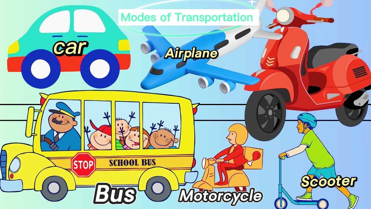 Transportation 101|| Exploring fun ways to get around || kids learning ...