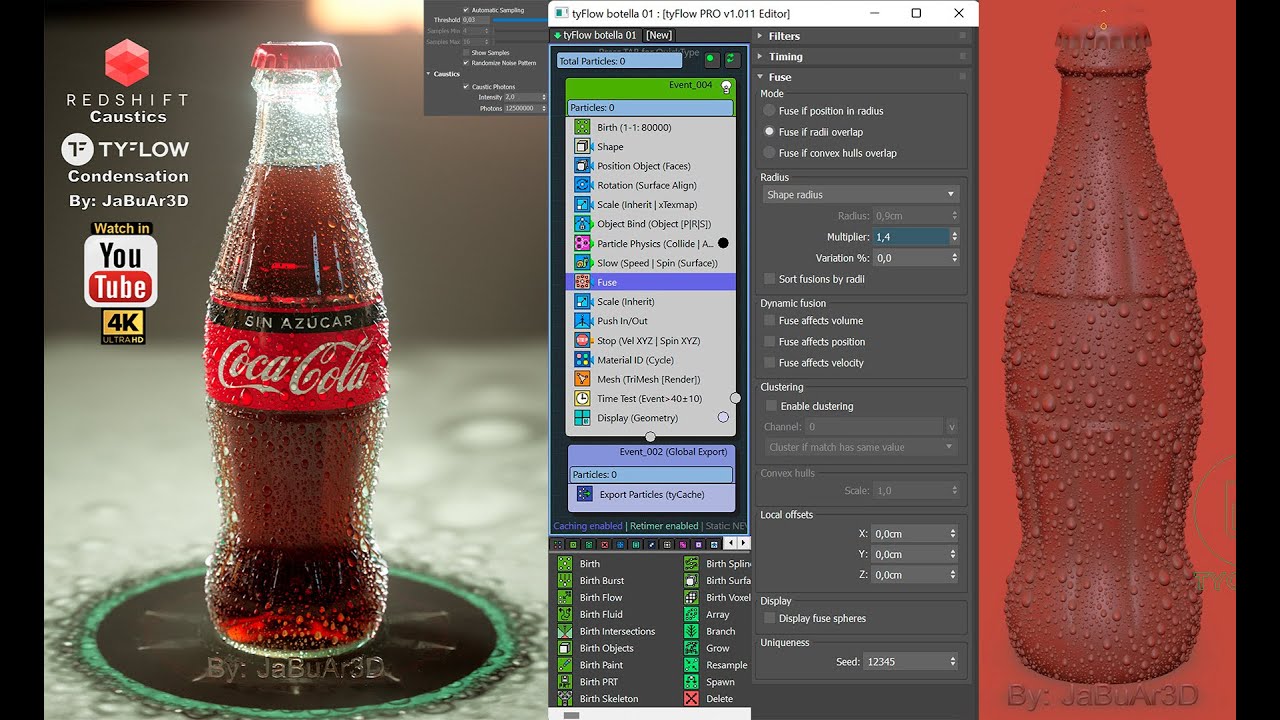 Coca-Cola bottle caustics with redshift + tyflow condensacion By ...