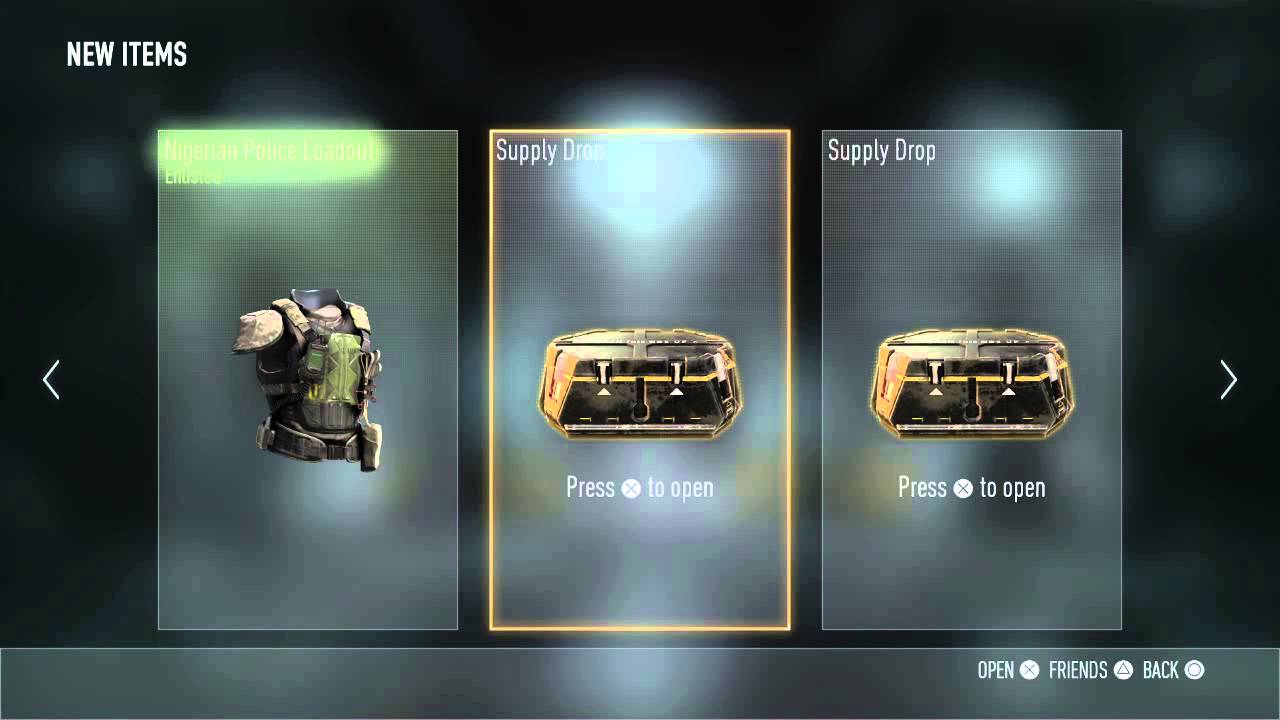 Call of Duty Advanced Warfare supply drop opening - YouTube