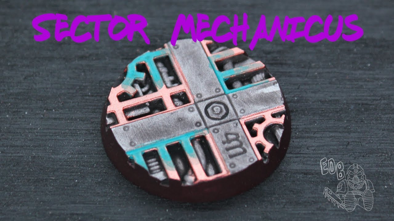 How to Paint a Sector Mechanicus Base - YouTube