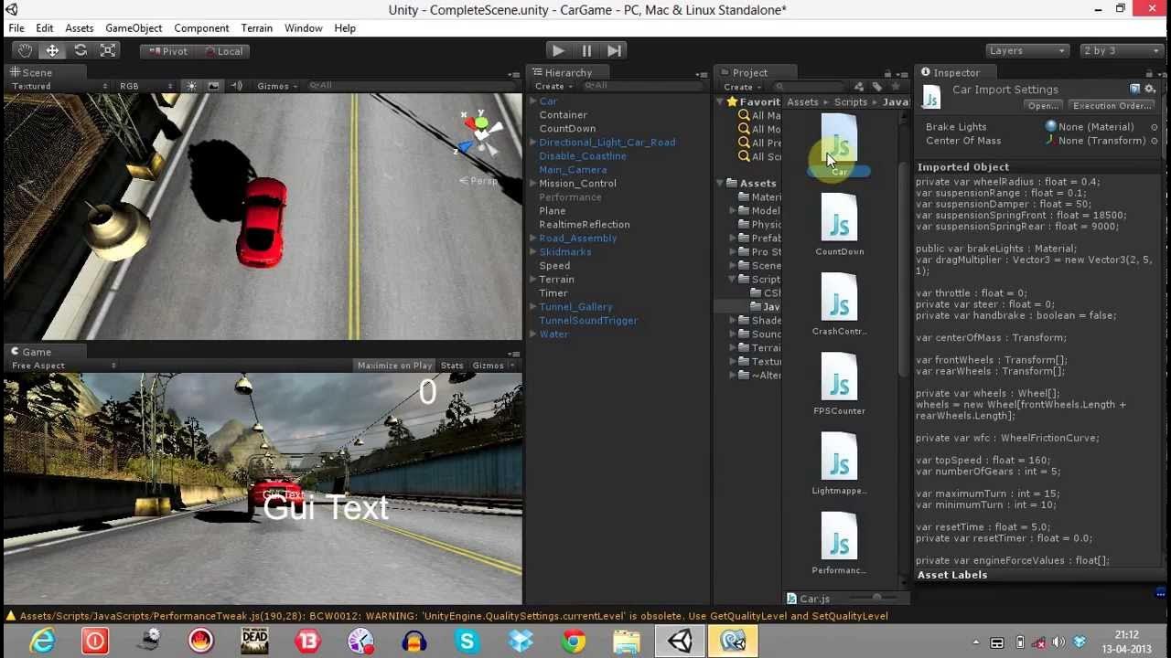 Game Creation Tutorial - 5: Unity3d Car Game (Speed Indicator) - YouTube