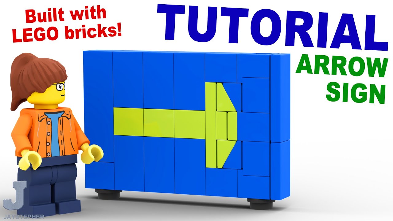 How To Make A Directional Arrow Sign With LEGO Bricks Tutorial - YouTube