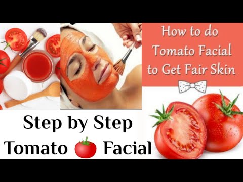 Tomato facial At Home/ How To Do Tomato Facial To Get Fair Skin Step by ...