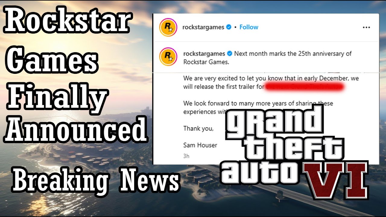 Finally Rockstar Games Announced GTA 6 - Rockstar Games Drops the ...
