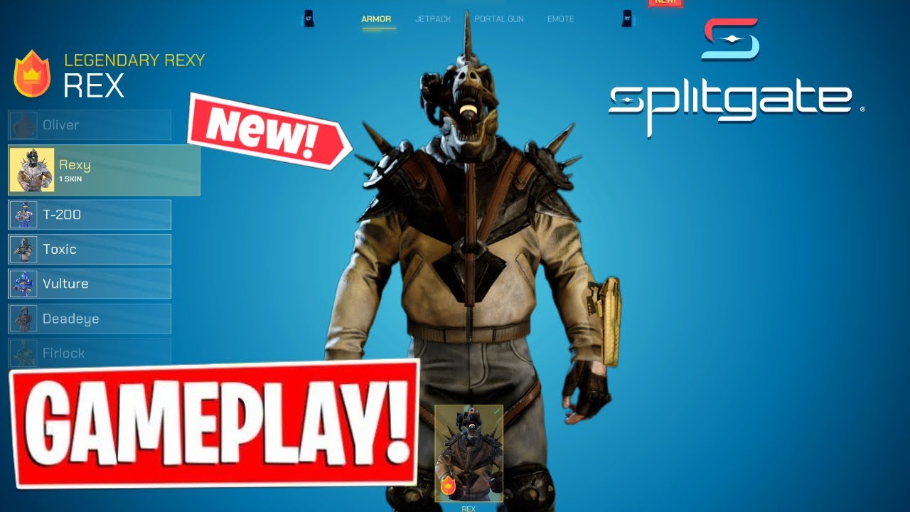REXY REX Skin Gameplay In Splitgate - YouTube