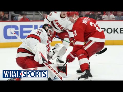 Jake Walman scores late goal, Red Wings beat Hurricanes 3-2 - YouTube