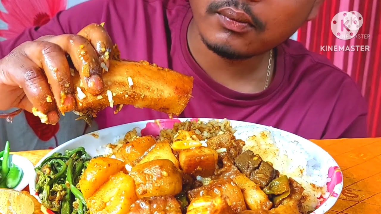 PORK RIBS PIECES//EATING +RECIPE🤤//SEBOT ALU EROMBA AMAGA #pork eating ...