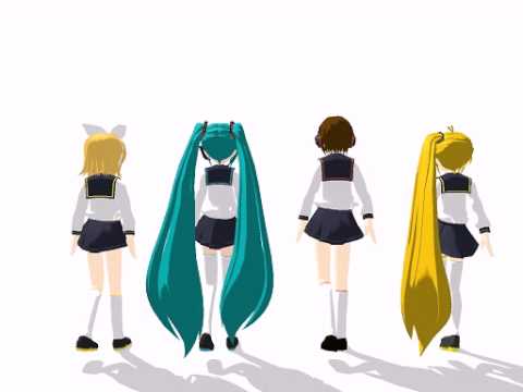 [MMD] School Uniform Model Download Links! + (Walking Animation Test ...
