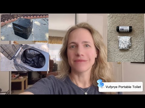 Vufprye Portable Toilet for Camping (with Garbage Bags and Poo Powder)