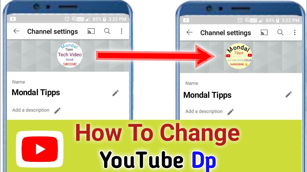 How to Change Youtube Dp || YouTube Channel Ka Dp Kase Change Karte hai ...