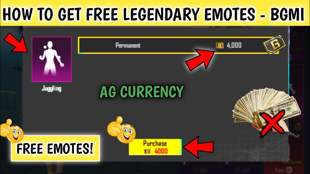 😤HOW TO GET FREE EMOTES IN BGMI | LEGENDARY EMOTES | FREE EMOTES IN ...