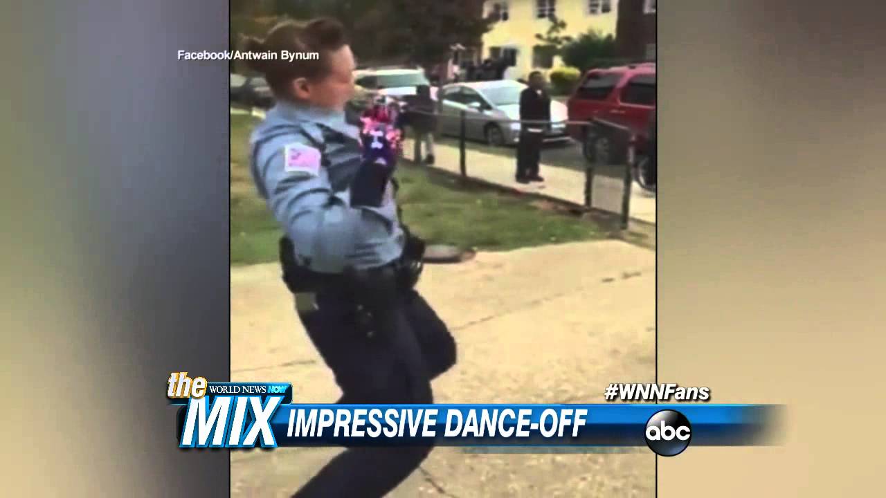 Police Officer Dance Battles Teen - YouTube
