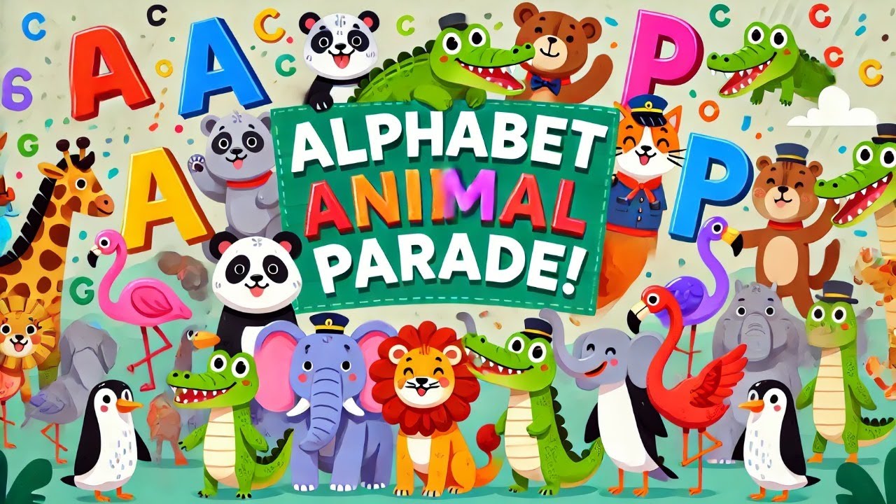 Alphabet Animal Parade: Fun A to P Animal Adventure for Kids! 🦁🎶 - YouTube