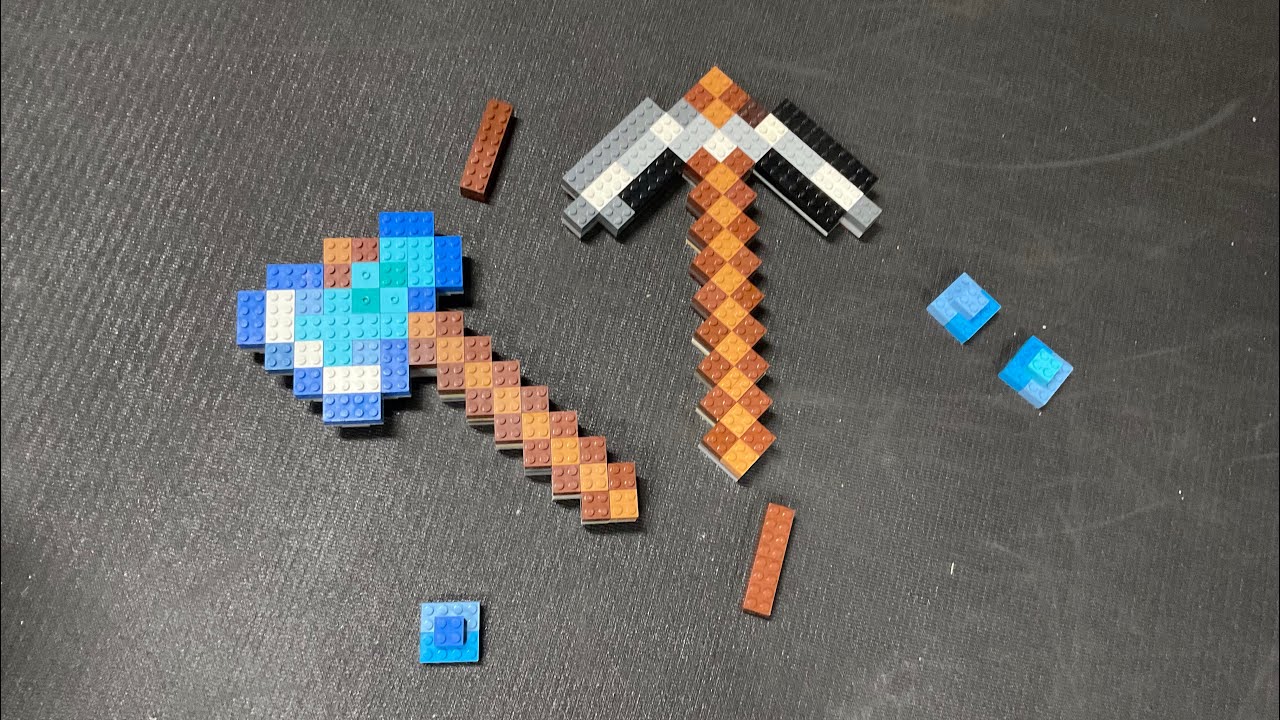 I made life size minecraft lego tools!!!!!! - YouTube