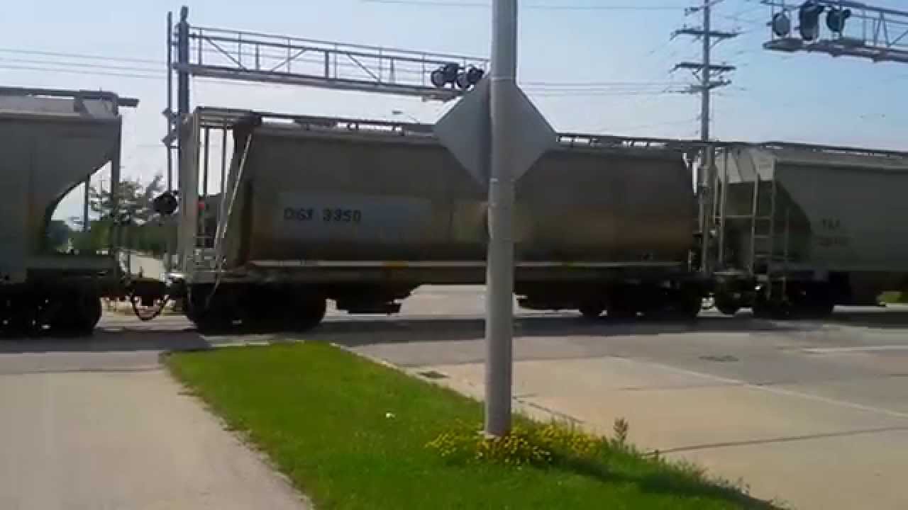 up 5161 up 4889 csx 7735 csx 973 up 9766 up 8180 at drexel ave wi - YouTube
