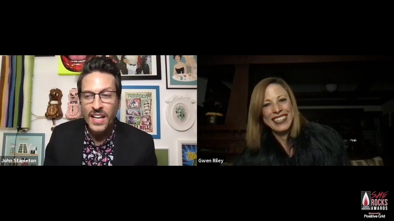 Gwen Riley of Peloton on the 2021 She Rocks Awards Red Carpet - YouTube