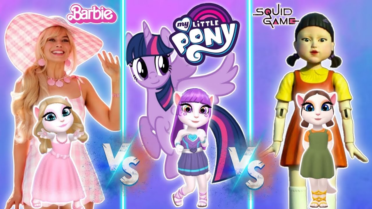 My Talking Angela 2 New Update Gameplay Barbie Vs My Little Pony Vs ...