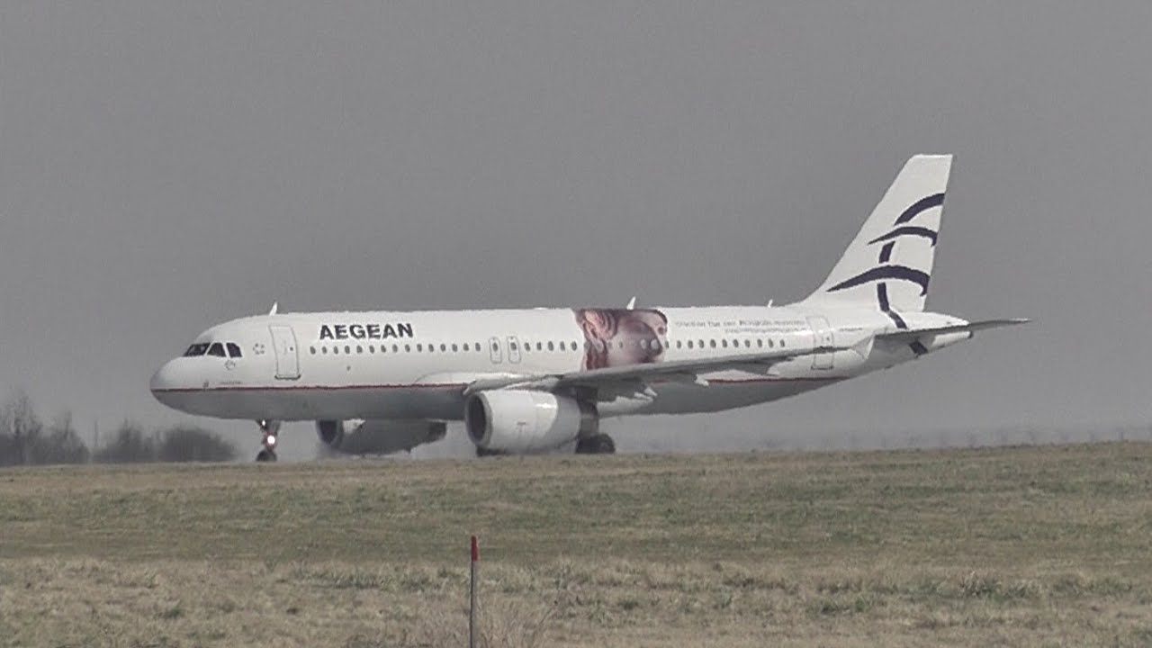 Aegean A320 take-off - YouTube