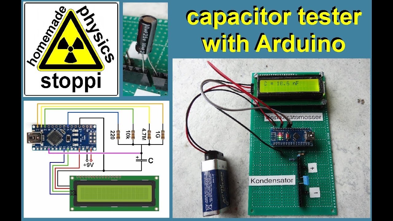 autorange capacitor tester / capacitance meter with Arduino ...