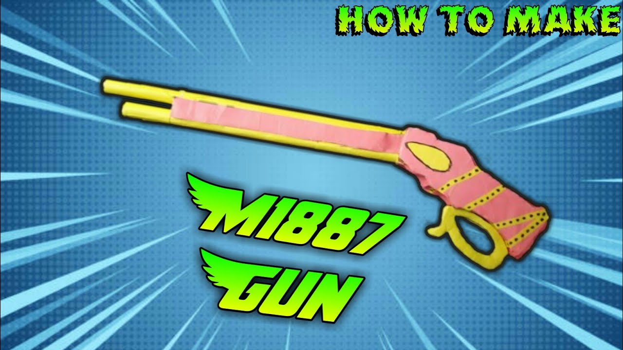 🔴 how to make M1887,🔥paper m1887,😉cardbord gun, paper gun, free fire ...