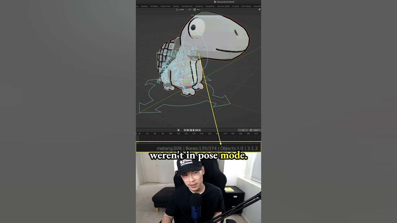 Understand Bone & Joint Limits in Pose Mode Blender - Buildbox game - Character 3.4: Dino Turtle ...