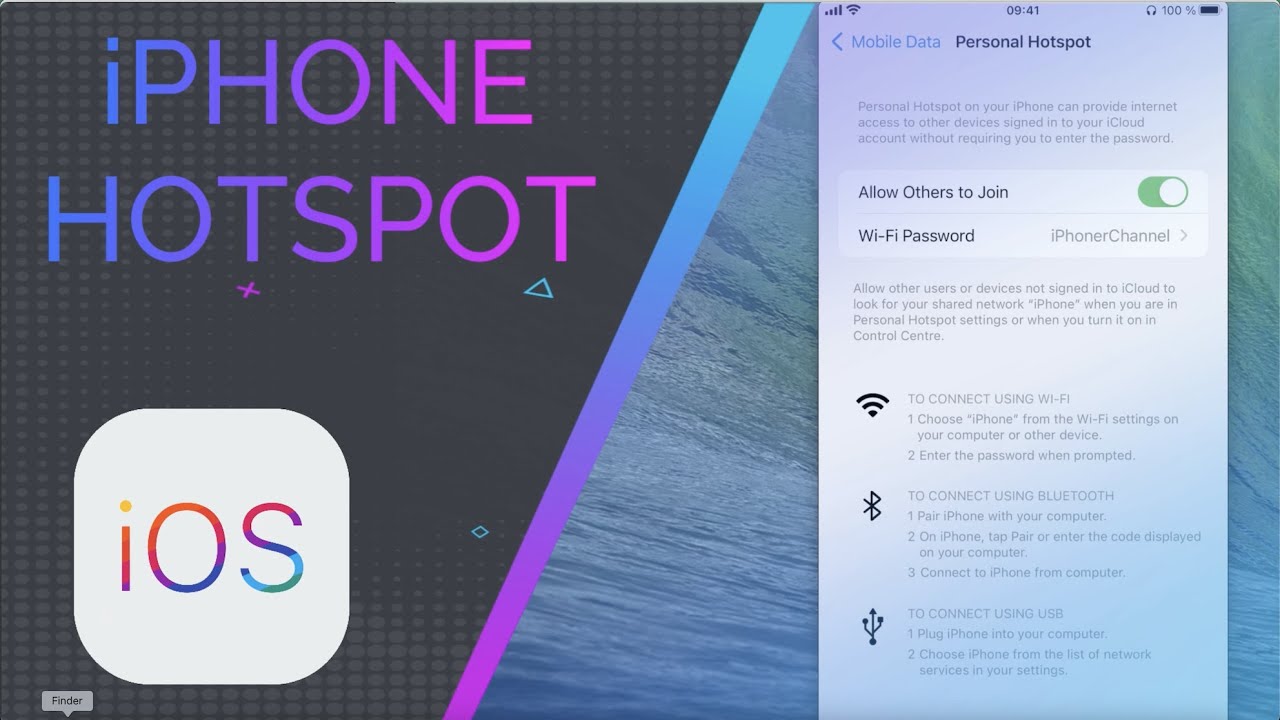 How to Share your iPhone Internet Connection with other Devices - YouTube