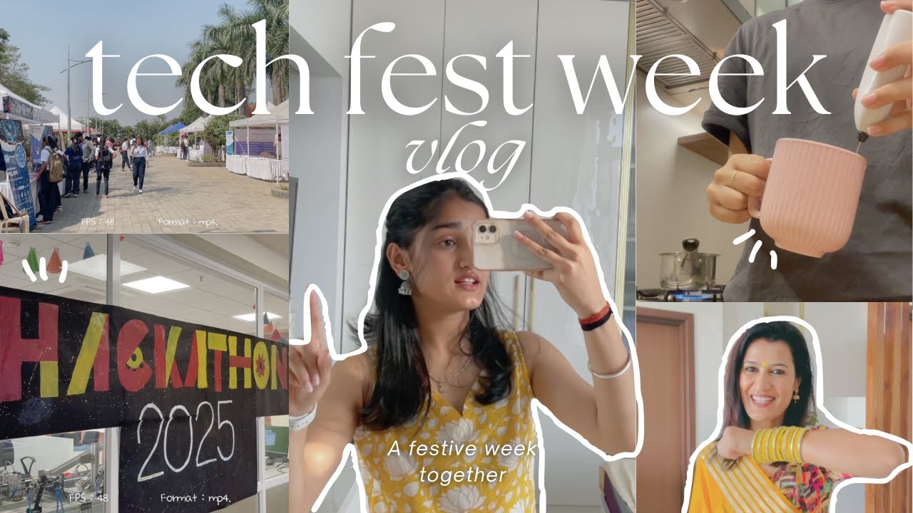Tech fest days in college festive week!! - YouTube