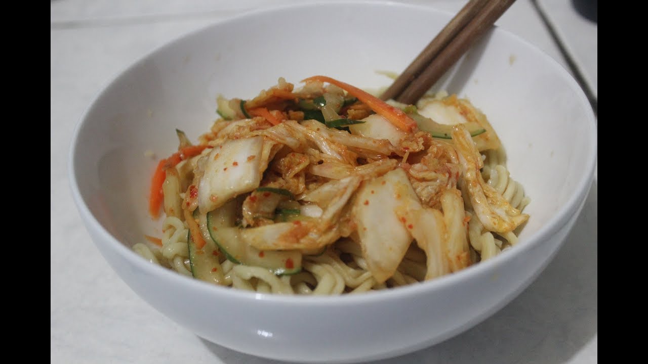RESEP MIE DINGIN KIMCHI - YouTube