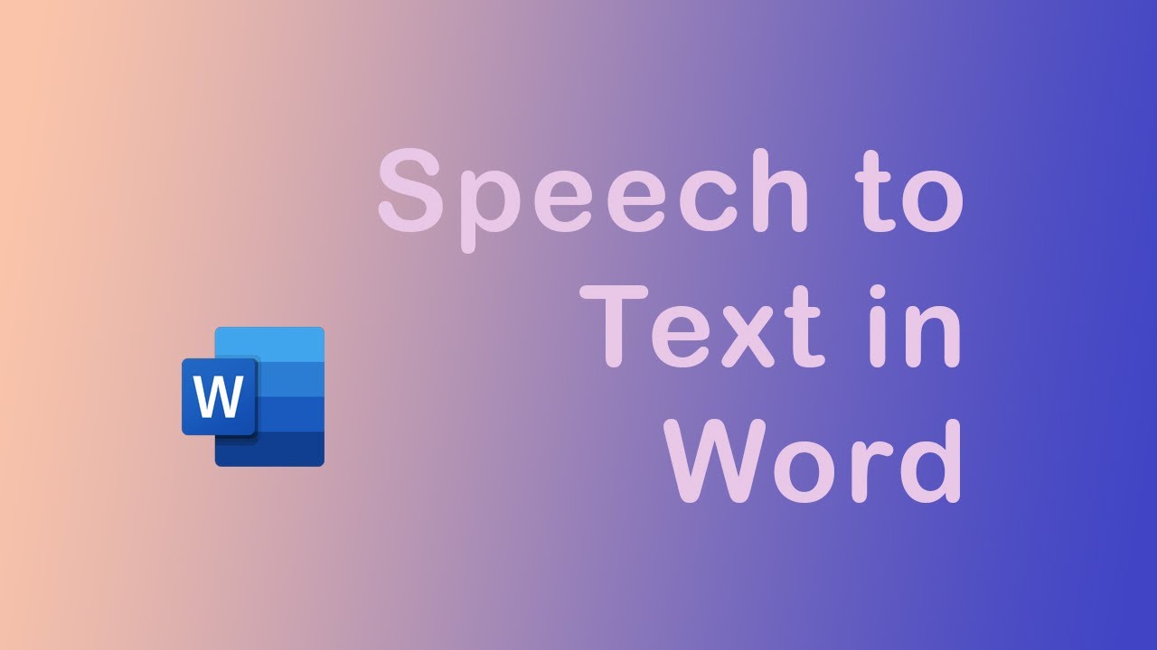 How To Use Speech To Text In Word YouTube How To Use Speech To Text In Word YouTube